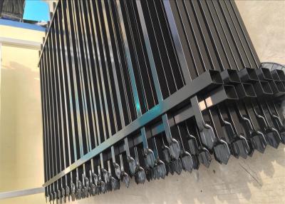 China Flat top galvanized steel tubular metal fence panel for sale