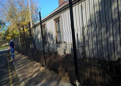 China Mesh 358 Security Fence Panel 2.1m High x 2515mm Powder Coated Green, Black, Yellow Etc for sale