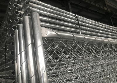 China 6ft x 12ft chain link fence panels for temporary project tube1.2 oz/ft2 [366g/m2] and chain mesh 2-1/4