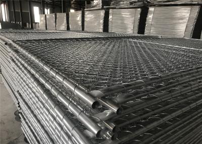 China Construction Fence Panels 6'x12' 35mm outer tube cross brace Mesh 57mm x 57mm diameter 2.80mm for sale