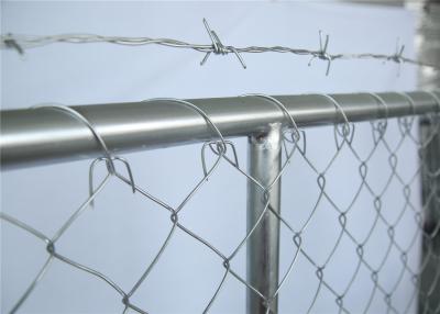 China chain mesh temporary construction fence 8ft x 12ft  mesh 2-3/8 inch mesh opening x 11.5 gauge wire for sale