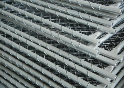 China Construction Chain Link Fencing Panels OD 32mm*1.6mm 6'x12' 25mm Outer Tube Mesh aperture for sale