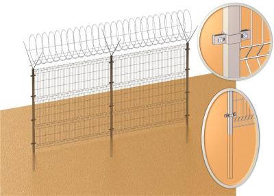 China PVC coated 3D wire mesh fence panels diameter 4.00mm x 50mm x 200mm mesh aperture 3 V fold 1830mm x 2500mm for sale
