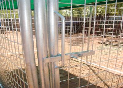 China Weld Wire Dog Kennel 1.8mx2.5m x 2.5m OD32mm wall thickness 1.5mm with covered cloth hot dipped galvanized for sale