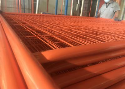 China 2100mm*3300mm temporary construction fencing panels OD 32mm x 2.0mm Mesh 60mm x 150mm diameter 3.50mm for sale