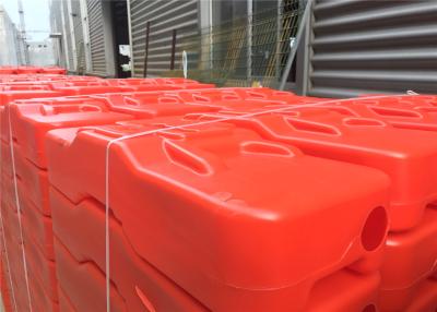 China HDPE temporary fencing base 43mm available any color orange blue and violet all molding design UV 10 level for sale