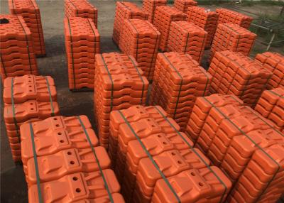 China 600 x 220 x 150mm HDPE temp fence base 10 year color no fading for sale