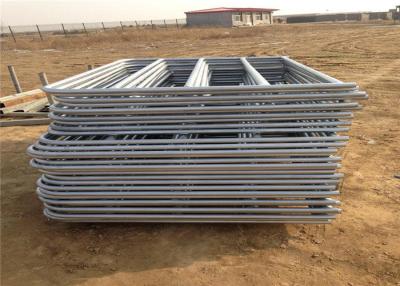 China hot dipped galvanized electrostatic powder coated Farm gate  72'' high 16 gauge 6 bars galvanized farm gate fence for sa for sale
