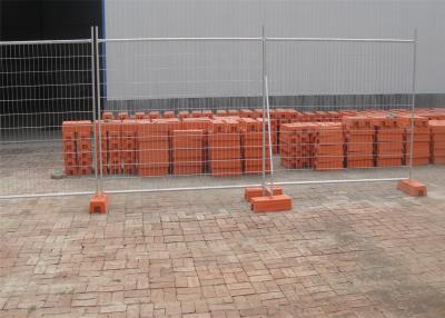 China Construction Temp Fence Panels 2.1mx2.4m OD 28mm wall thick 2.00mm Mesh 60mm*150mm*diameter 4.00mm for sale