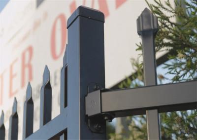 China 1800mm High X 2400mm Garrison Fencing Wide 2 rails 40X40X1.6 Upright 25X25X1.2 Crimped Spear With Post 65X65mm*1.60mm for sale