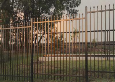 China 65mm tube black garrison garden fence panels for sale