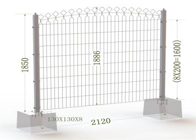 China 1850mm Twin wire Fence Panels for sale