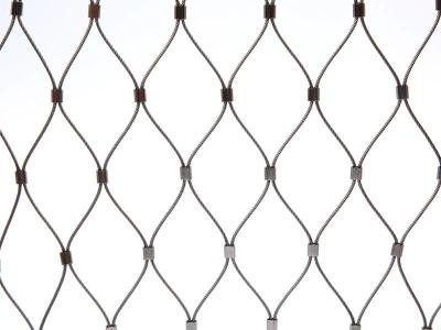 China 304 316L high strength decorative hand-woven Stainless Steel Rope Wire Mesh ferrule cable Zoo Mesh for sale
