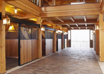 China Horse Stall With Divider Solid Back Wall u Channels Connectors for sale
