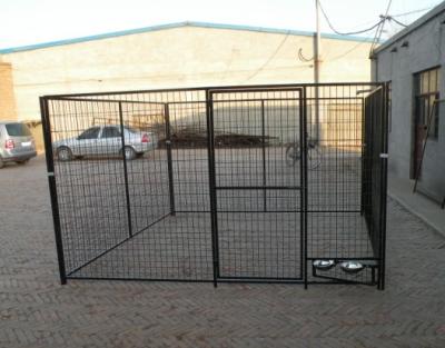 China Welded Dog Kennel Powder Coated Black for sale