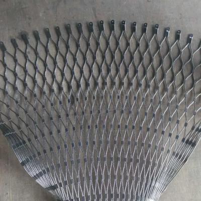 China stainless steel wire rope mesh fence netting for balustrade/stairs safety rope mesh for sale