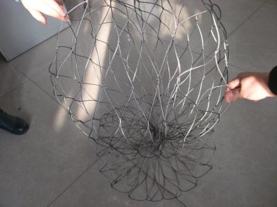 China Stainless steel rope mesh bag for sale