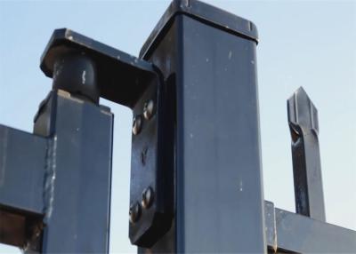 China Garrison Steel Fence Black color 2100mm x 2400mm made in china High Quality for sale