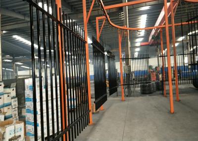 China Top selling vinyl 2.1m*2.4m Decorative Ornamental Steel wrought iron fence with spear top for sale