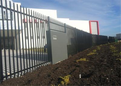 China Steel Tubular Fence 1200mmx2400mm for lawn Stain black Powder Coated RAL 9001 Interpon for sale