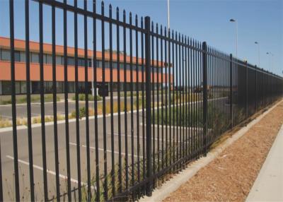 China Australia market tubular spear top security Garrison fence / security metal fence / steel fence for sale