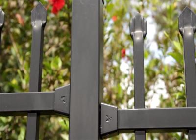 China Black  Powder Painted Garrison Fence 1800mm x 2400mm and 2100mm x 2400mm for sale