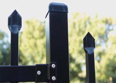 China Crimped Spear High Security tubular Garrison Fencing Panels stain black Powder 2.1m*2.4m width for sale
