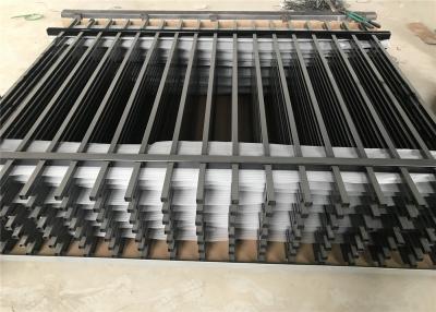 China Tubular Steel Garrison Fence  Flat Top Design 25MM upright picket 25mm*1.2mm 1.5m*2.45m rails 2 x40mm*1.6mm wall thick for sale
