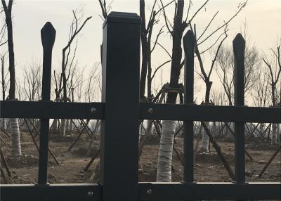 China Wholesale Tubular Garrison Steel Security Fence Stain Interpon Powder 80 microns thick 2.1m*2.4m garrison fencing panels for sale