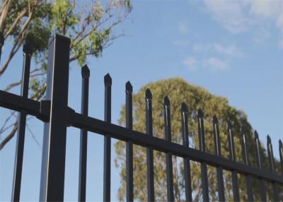 China Black Spear Top Industrial Garrison Security Fencing Panels / Perth Garrison Security Fencing Panels for sale