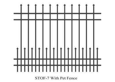 China 4 rails narrow spacing stright top crimped top crimped 1800mm x 2400mm anti wild beast dog and wolf security steel fence for sale