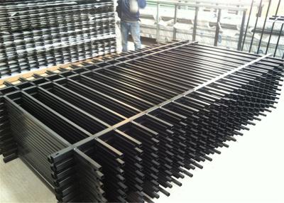 China 1200mm Black Grey Powder Coated Flat Top steel Pool Fence 1200mm x 2500mm for sale