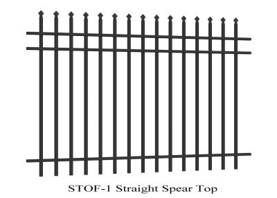 China Stright Spear Top Garrison Fencing Panels 2100mmx2400mm tubular security fence for sale