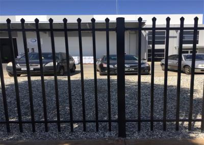 China 2.1mx2.4m Australia Black Heavy Duty Welded Security garrison steel picket fencing/Garrison Fence Panel for sale
