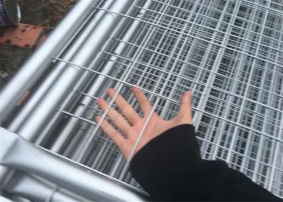 China 14 microns /100gsm pre-gal 3.00mm wire spacing 60mm x 150mm Outer 32mm*1.4mm 2100mm*2400mm light duty temp fence panels for sale