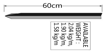 China Australia Standard Y Shape Star Pickets Hot dipped Galvanized 600mm x 1.86kg per bituman black coated star picket 600mm for sale