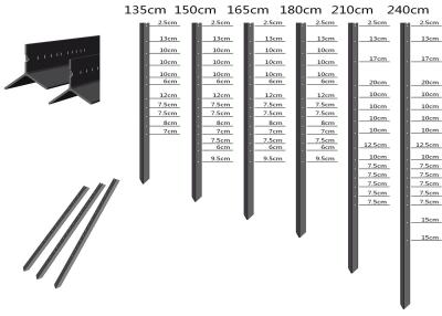China Bitumen black coated star picket Y Post 1.9kg per meter for construction site for sale