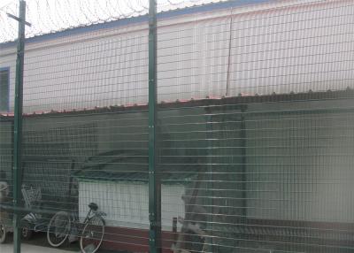 China Metal Materials Green / Steel 358 Mesh Fencing 500g/M2 Zinc Coating Anti Intruder for sale
