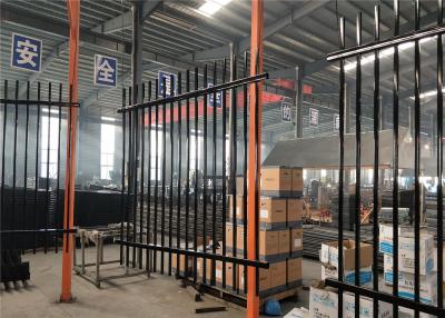 China Pressed Spear Garrison Fence Tubular Welding Fencing 1800mm x 2400mm imported For Sale Stain Black Powder Pressed Spear for sale