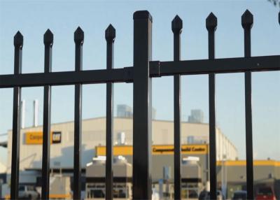 China Tubular Garrison Fencing meet AS/NZS 4506-1998 minimum 80 microns layer stain black powder 2100mm x 2400mm SA adelaide for sale