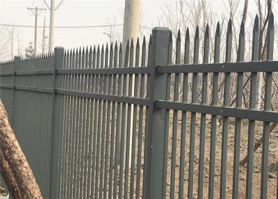 China 3 rails ornamental wrought iron fence for sale