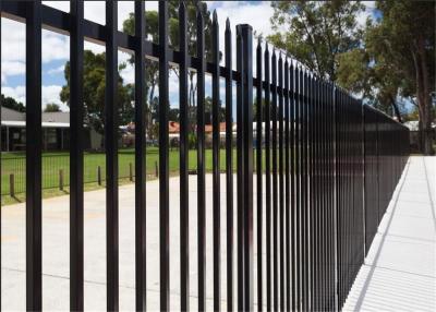 China Commercial Galvanized Security Steel Fence Panels Tubular Coated POWDER 2 rails 3 rails 4 rails available for sale