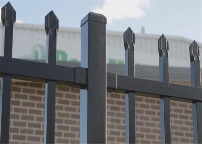 China Crimped Spear Garrison Fence 1800mm x 2400mm stain black for sale