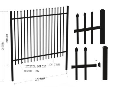 China 2000mm*2400mm Ornamental Tubular e Diplomat fence  for Australia Market for sale