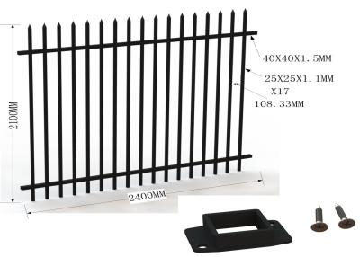China School 2100mm High X 2400mm Wide 2 rails 40X40X1.6 upright 25X25X1.2	stain black powder for sale