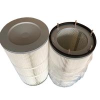 China Superfine Fiber Dust Collector Filter PET Fiber Glass Pleated Filter Cartridge for sale