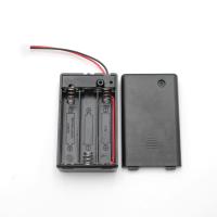 China 4.5V 3 AAA Battery Case OEM / ODM Battery Box With Switch , Cover And Wire Leads ABS for sale