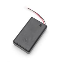 China 4.5V 3 AAA Battery Case OEM / ODM Battery Box With Switch , Cover And Wire Leads ABS for sale
