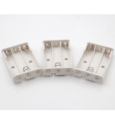 China White 3 AAA Battery Box PP AAA Battery Case With Switch Pin Mount for sale