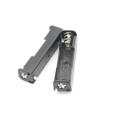 China PP Single Battery Case 1.5V Compact Battery Holder With PCB Pins for sale